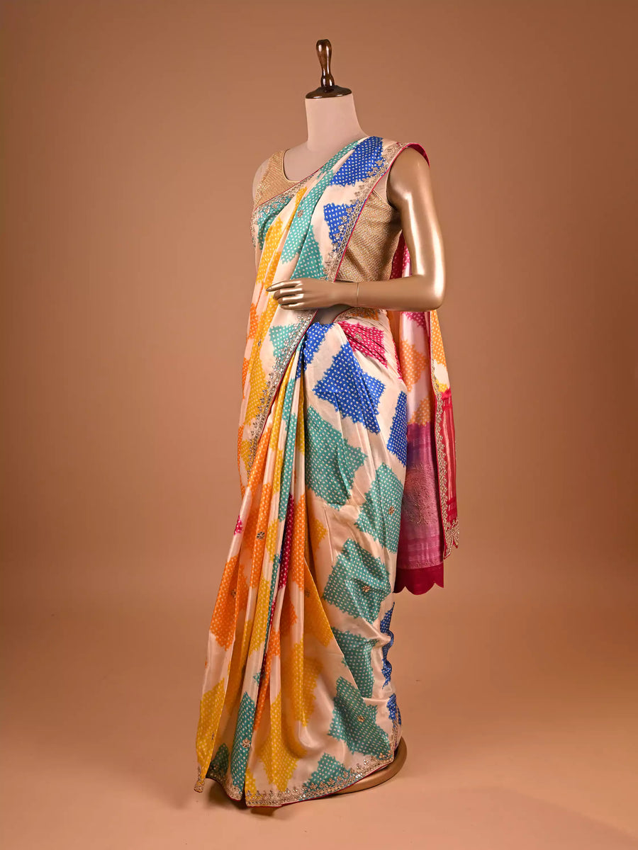 Rani Saree with Gota Patti and Moti Work – SHREE SHIVAM: Clothing Store